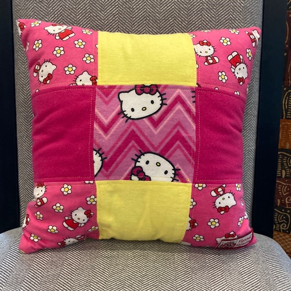 Flannel Monster | Accents | New Hello Kitty Patchwork Pillow | Poshmark